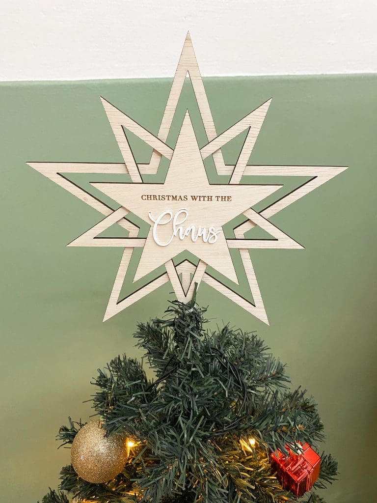 Christmas Wooden Tree Topper - Ohfriday!